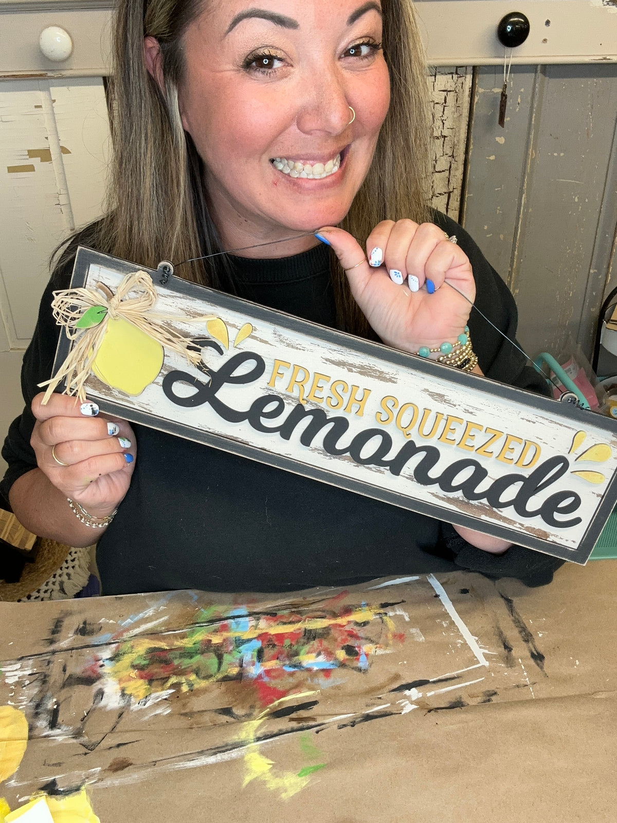 Fresh squeezed lemonade sign | Owl B Crafty